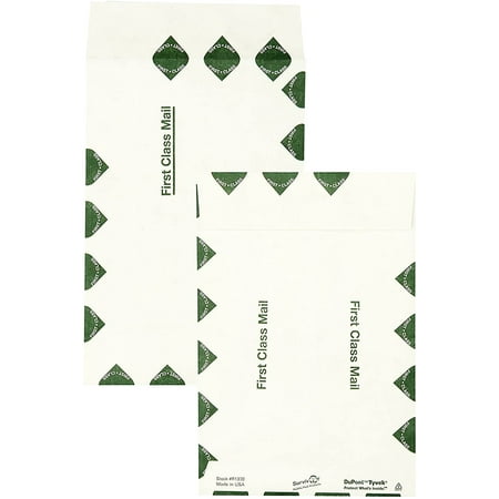 Quality Park R1330 Tyvek Open End Envelopes, First Class, 6x9, White ...
