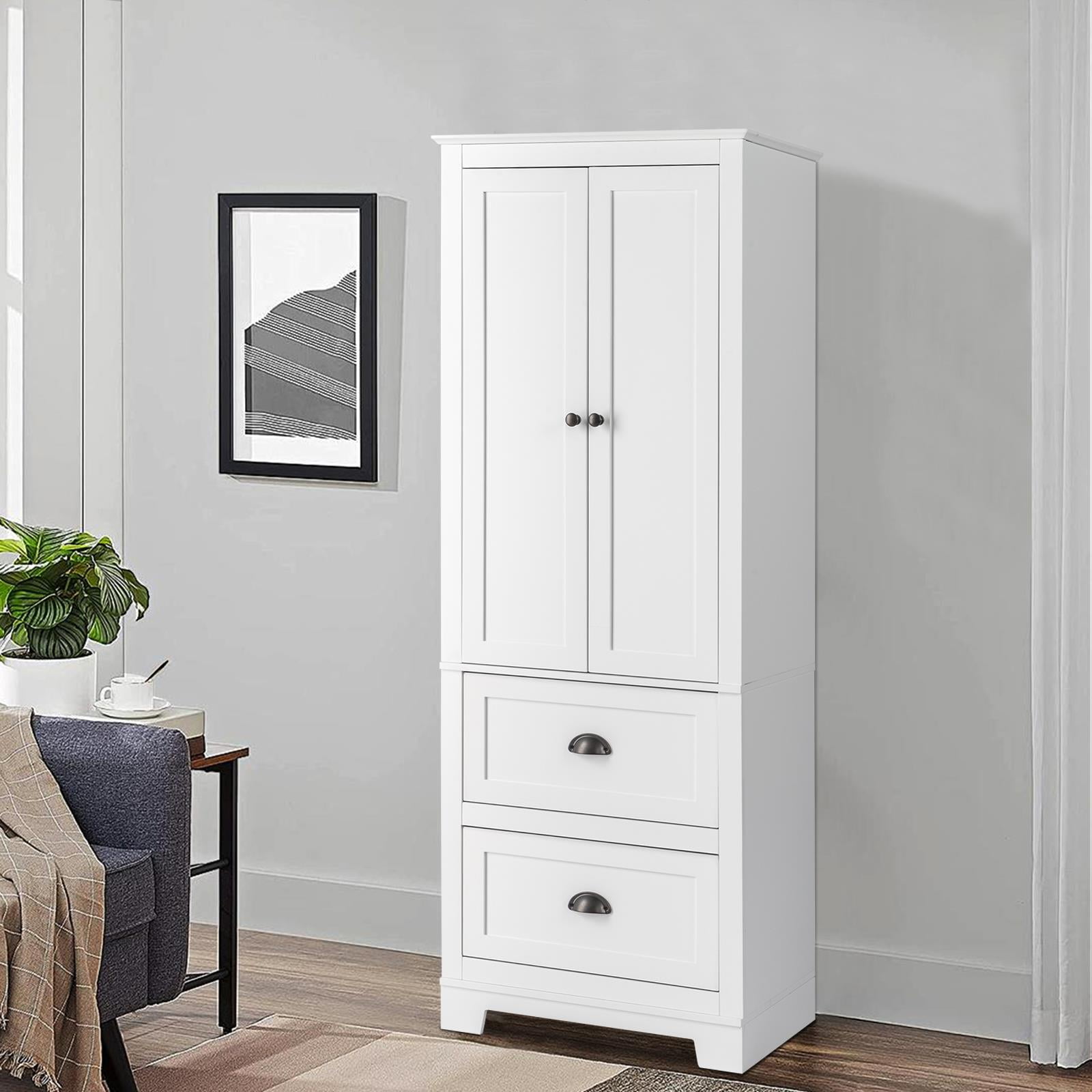 SalonMore Storage Cabinet with 2 Doors and 2 Drawers, Free Standing ...