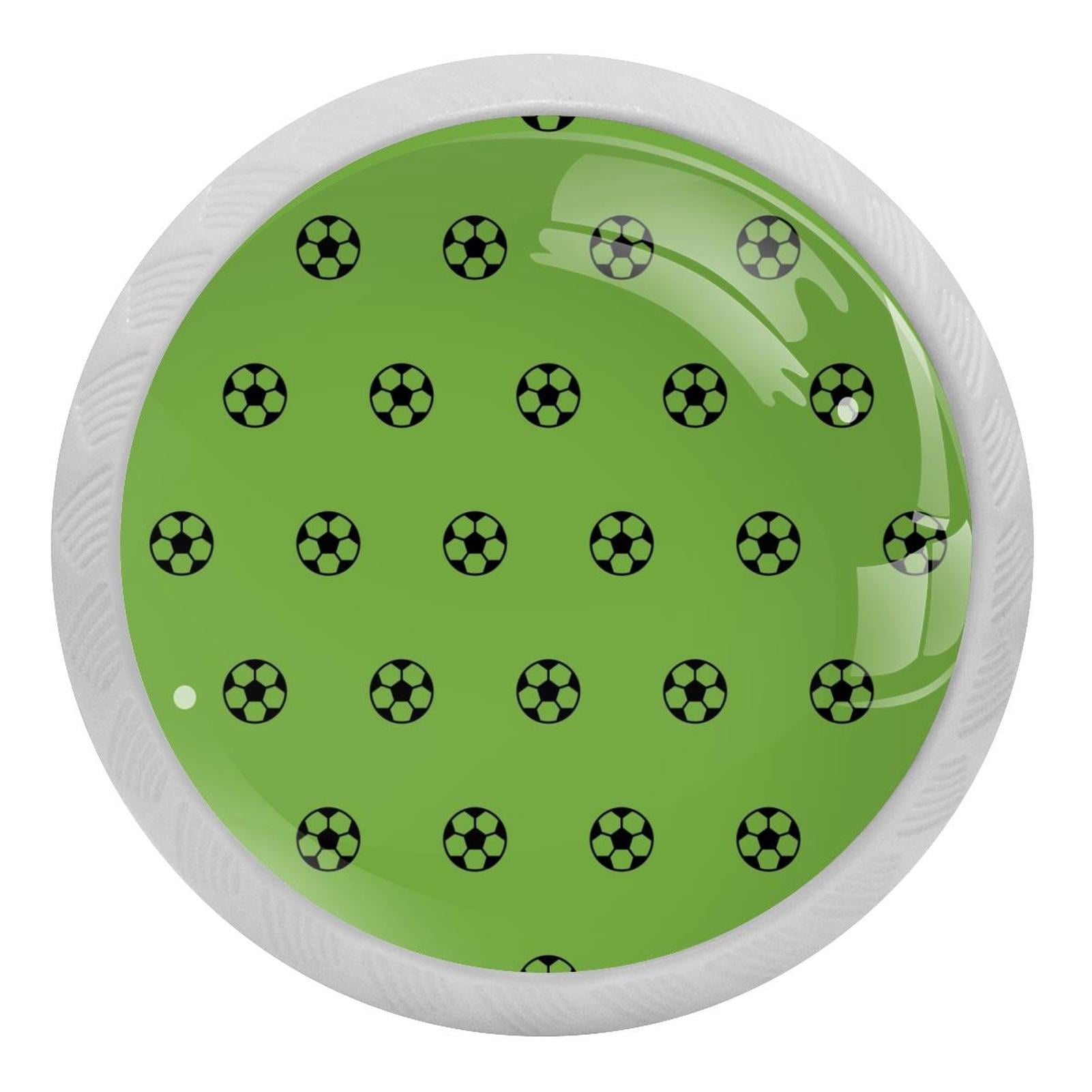 4PCS Round Sports Soccer Football Cabinet Fluorescence Knob Glowing in ...