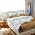 4 Piece Duvet Cover Set Full, Modern Marble Style Soft Breathable ...