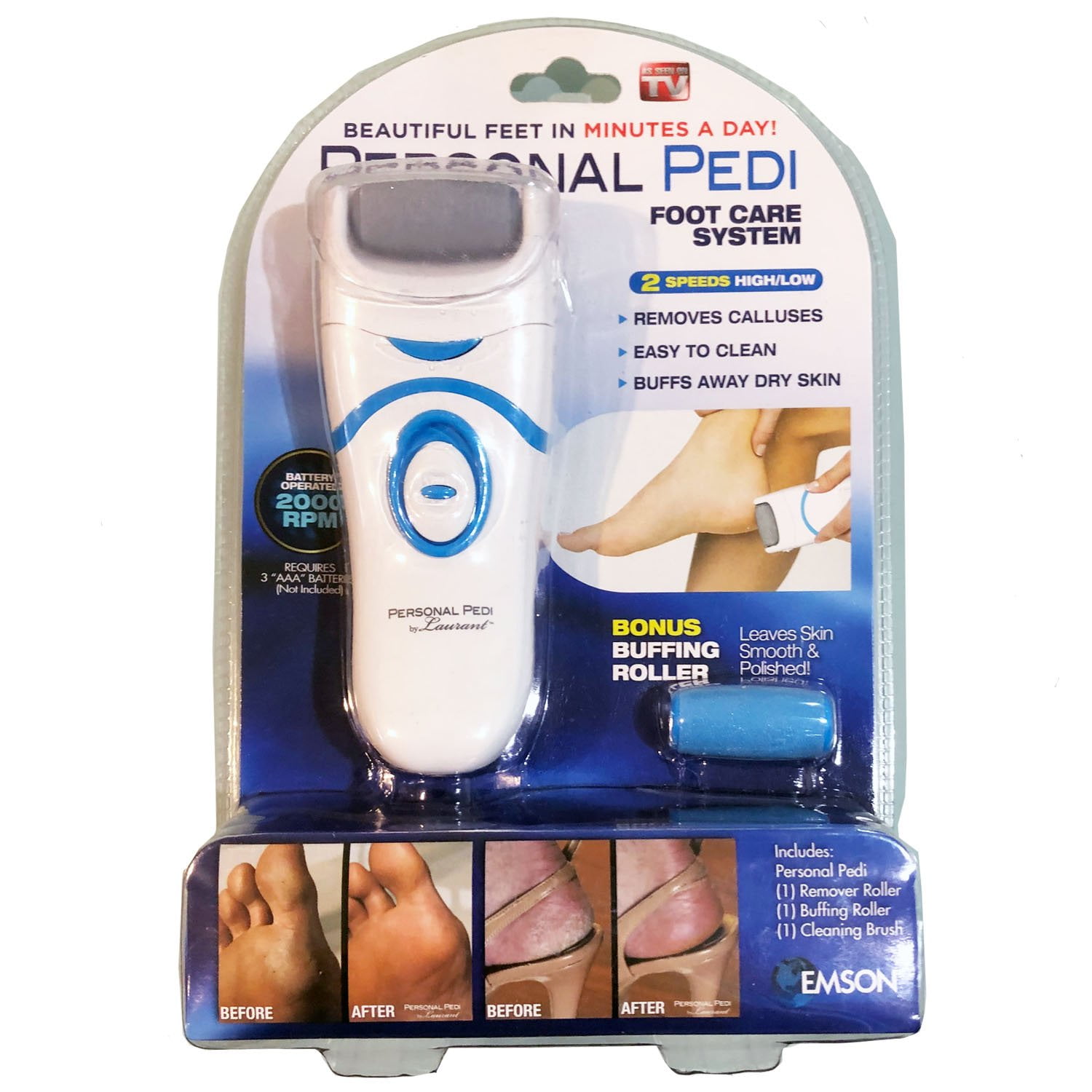 Personal Pedi Electronic Hand and Foot File and Callus Remover - As ...