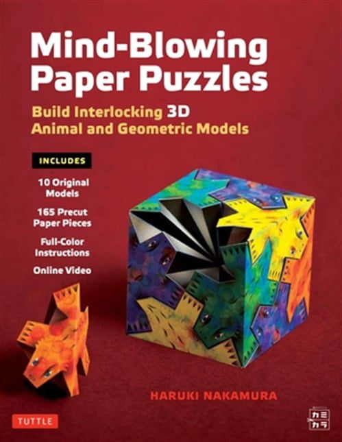 Pre-Owned Mind-Blowing Paper Puzzles Kit: Build Interlocking 3D Animal ...