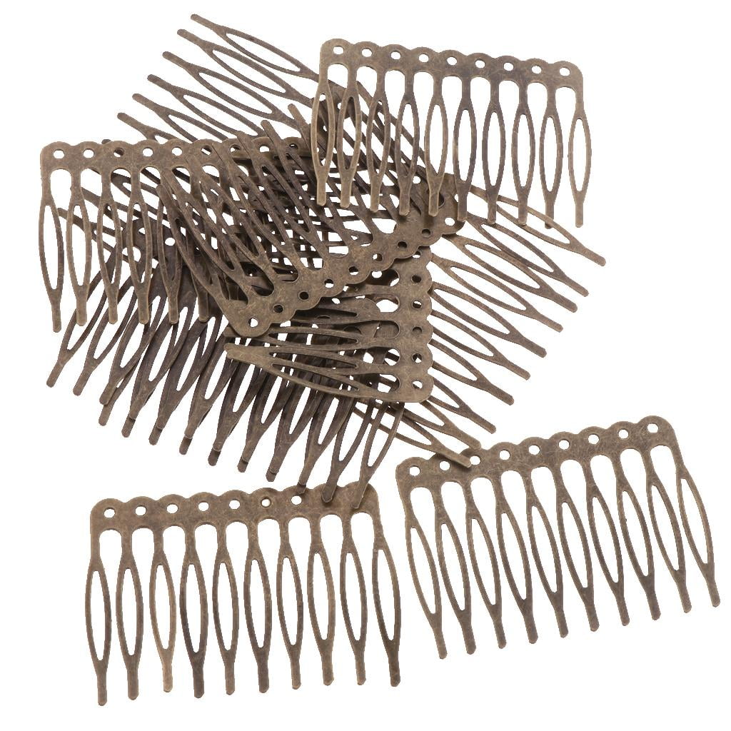 10pcs Plain Metal Hair Combs Craft Creative Costume DIY - 5.6cm ...