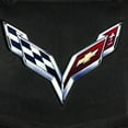 C7 Corvette Underhood Emblem - Metal Crossed Flags Emblem - Walmart.com
