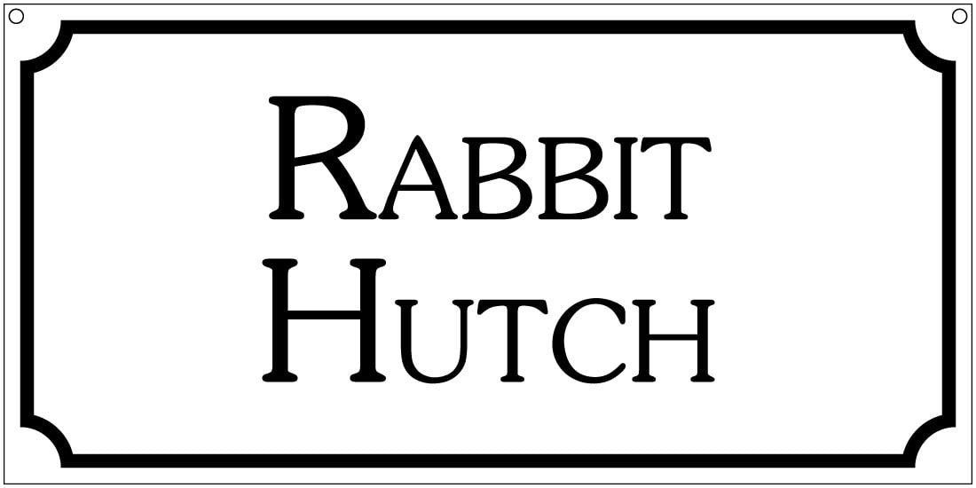 Rabbit Hutch- 6x12 Aluminum Farm Ranch sign - Walmart.com