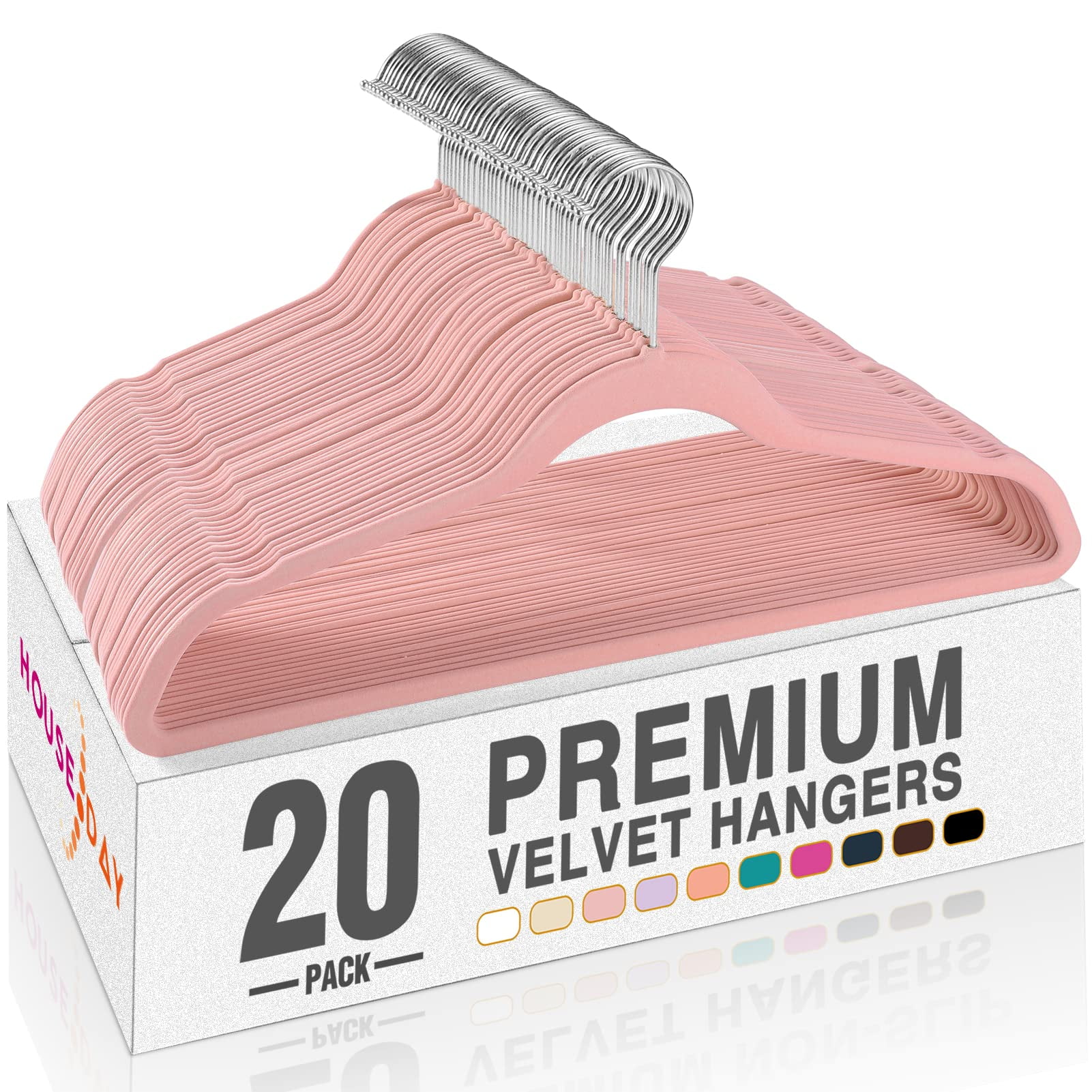 ACSTEP Premium Velvet Hangers 20 Pack , Non-Slip Thin Flocked Felt ...