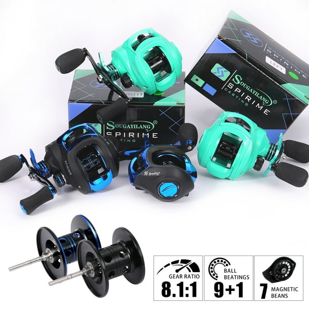 Sougayilang Baitcaster Reel 8.1:1 High Speed Super Smooth Casting ... Sougayilang Baitcaster Reel 8.1:1 High Speed Super Smooth Casting ...