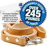 Logical Leather Dog Leash - 6 Foot Heavy Duty Full Grain Leather Lead ...