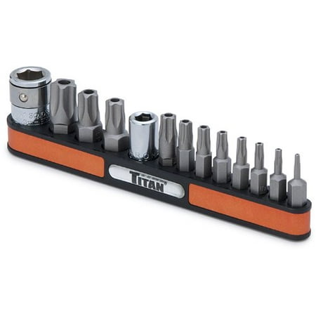 Titan 16137 Tamper Resistant 5 Point Security Bit Set On Magnetic ...