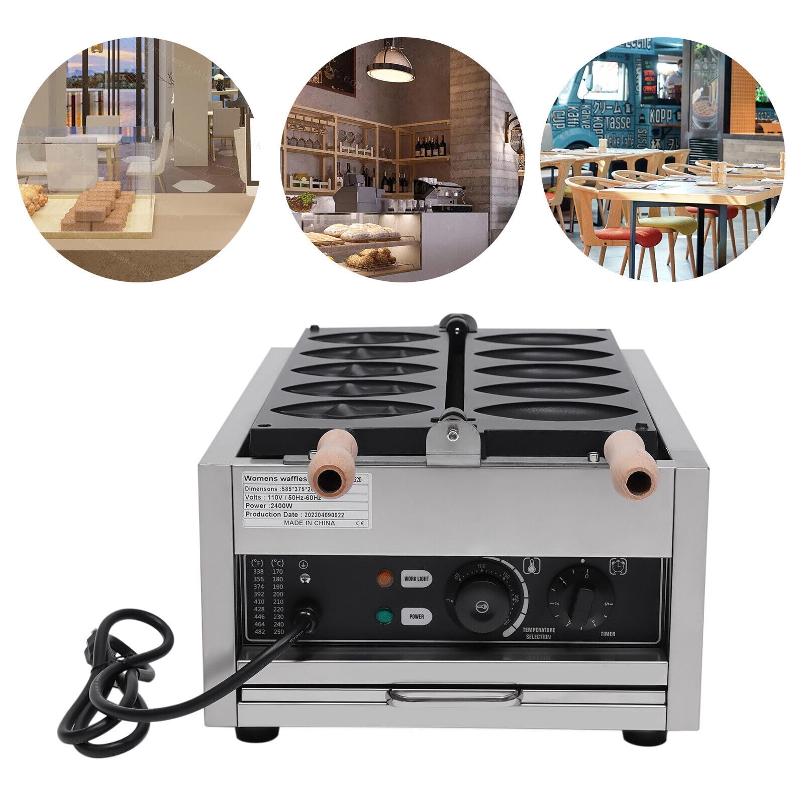 Non-Stick Electric Corn Dog Maker Stainless Steel Waffle Baker Machine ...