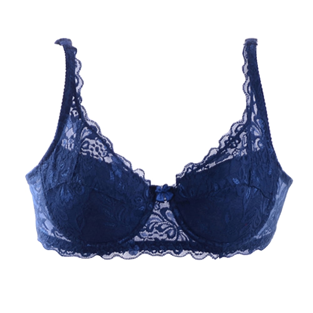 Saient Women Sexy Gather Push Up Bra Underwire 3/4 Cup Lace Brassiere ...