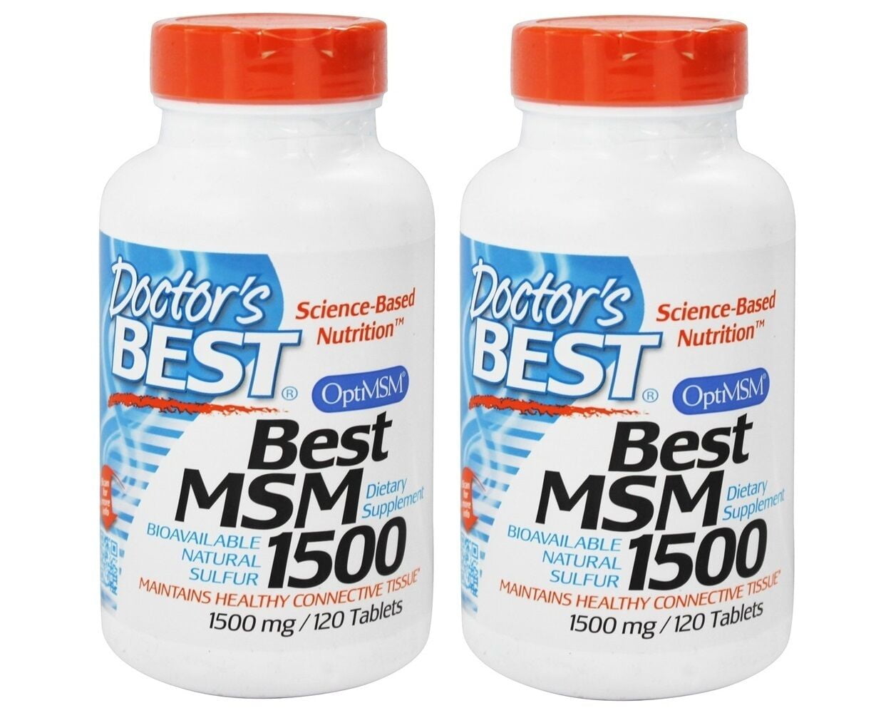 Doctor's Best - Best MSM 1500, 1500 mg, 120 Tablets, 2 Pack - Walmart.com