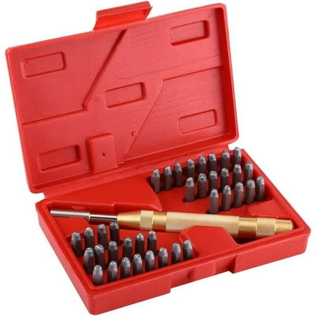 Punching Letter, 38 Pieces Steel Punching Letters and Numbers Kit with ...