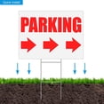 2 Pack Parking Sign with Metal H-Stake, with Right Directional Arrows ...