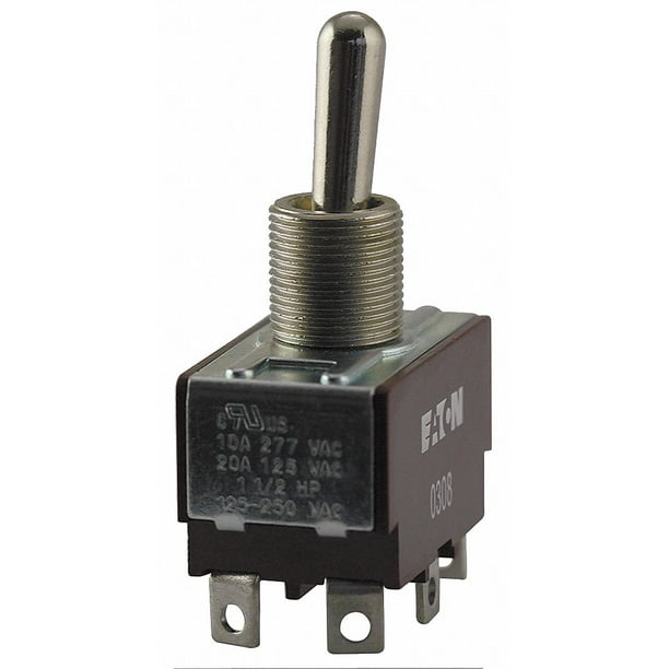 Eaton Toggle Switch,SPDT,10A @ 277V,QuikConnct XTD2C1A - Walmart.com