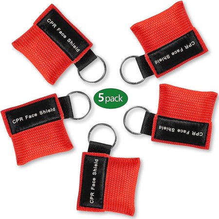 Cpr Mask Emergency Kit Rescue Face Shields With One-way Valve Breathing ...