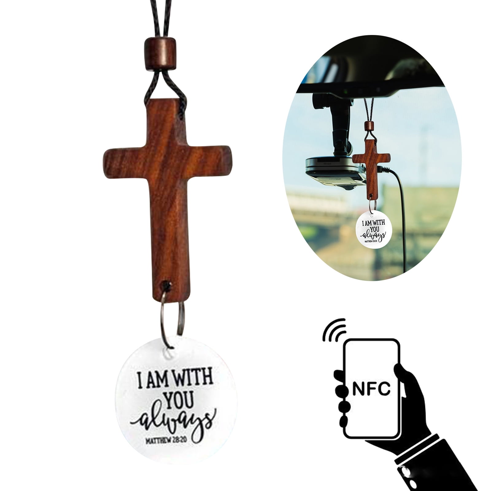 Click here for Yeningts Daily Bible Verse Rearview Mirror Cross O... prices