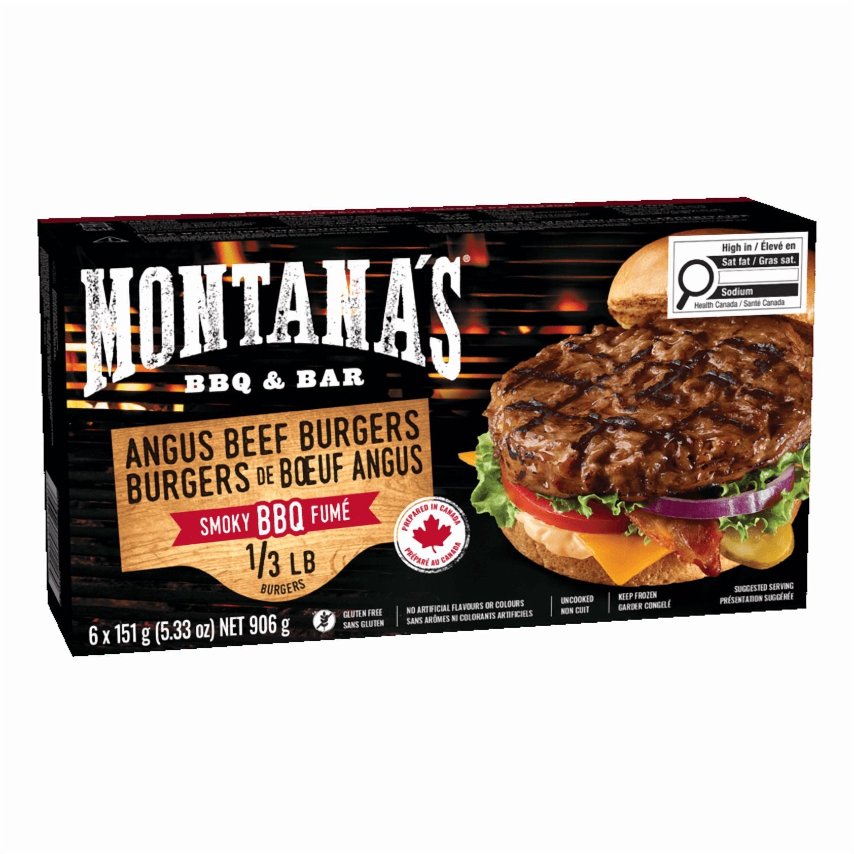Click here for Montanas Smokey Bbq Angus Beef Burgers 6x151g prices