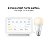 Google Nest Hub (Gen 2) Smart Home Display with WiZ LED Light Bulb ...