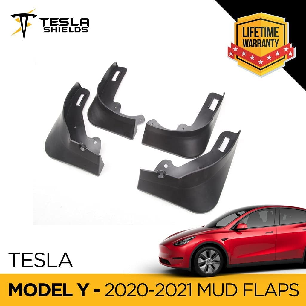 TeslaShields Mud Flaps for Tesla Model Y 2020 2021 Mud Splash Guard ...