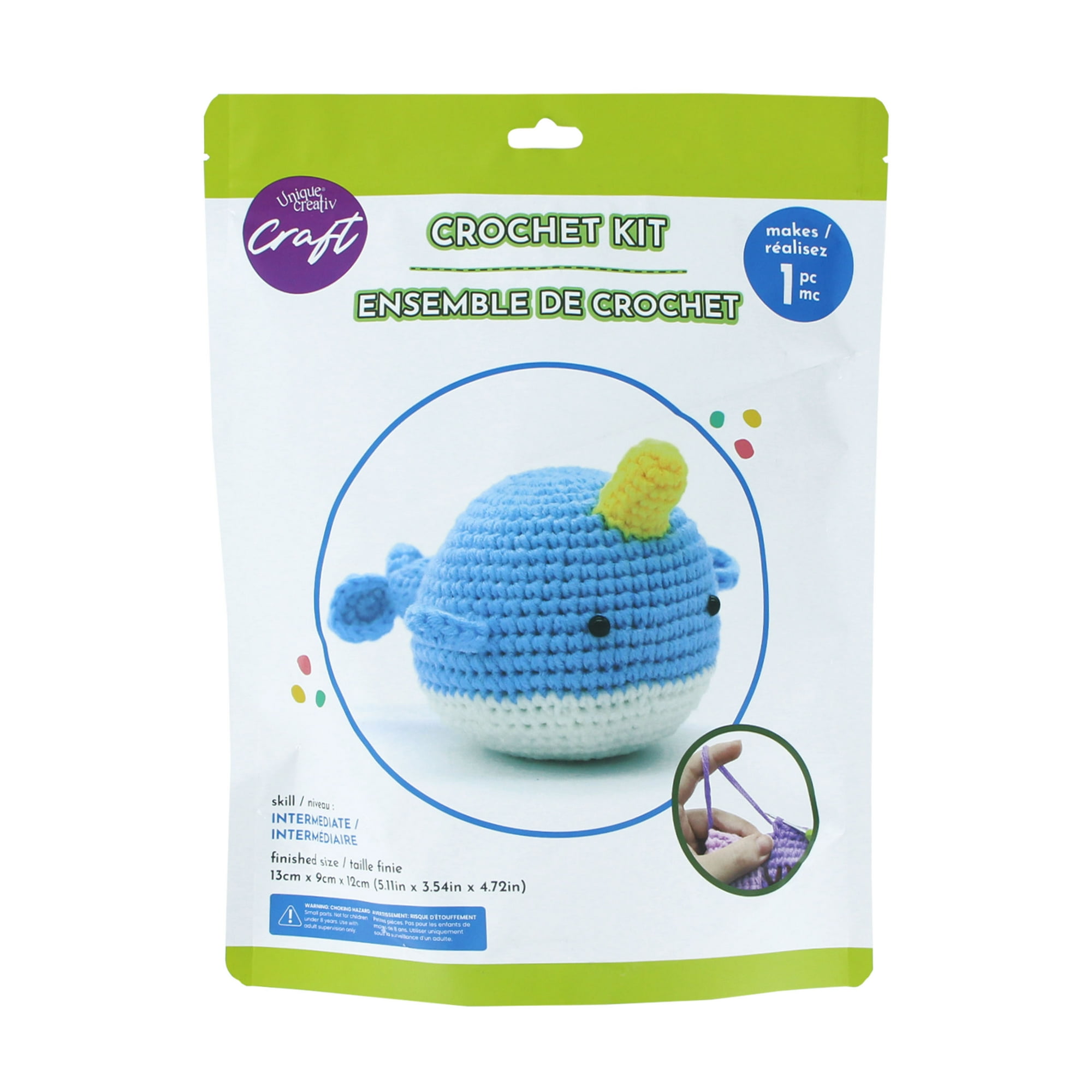 Click here for Unique Creativ Craft Crochet Kit - Whale  1 Pc  Ag... prices