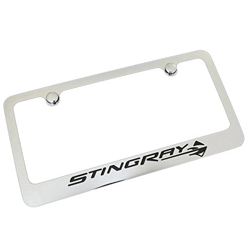 C7 Corvette Stingray Chrome License Plate Frame with Stingray Script ...
