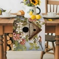 Birdhouse Vintage Cotton Linen Table Runner for Dining Kitchen, Spring ...