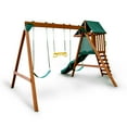 Swing-N-Slide Ranger Plus Outdoor Wooden Swing Set with Slide and ...
