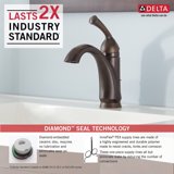 Delta Haywood Single Handle Centerset Bathroom Faucet in Venetian ...
