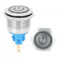 Stainless Steel 22mm 6-Pin Push Button Switch, DC3-6V, Reset Function ...
