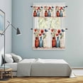 Butterfly Flowers in Vase Kitchen Curtains Set for Windows, Spring ...