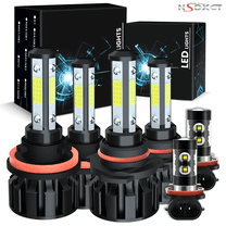 For Honda Civic 2006-2015 LED Headlight High Low + Fog Light Bulbs ...