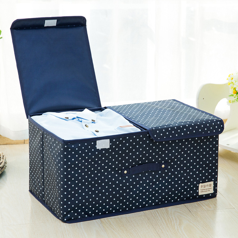 Puloru Oxford Cloth Double Lids Clothes Storage Box Foldable Storage ...