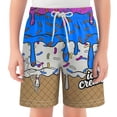 CAIVO Kids Girls Casual Summer Shorts With Ice Cream Print Soft Elastic ...