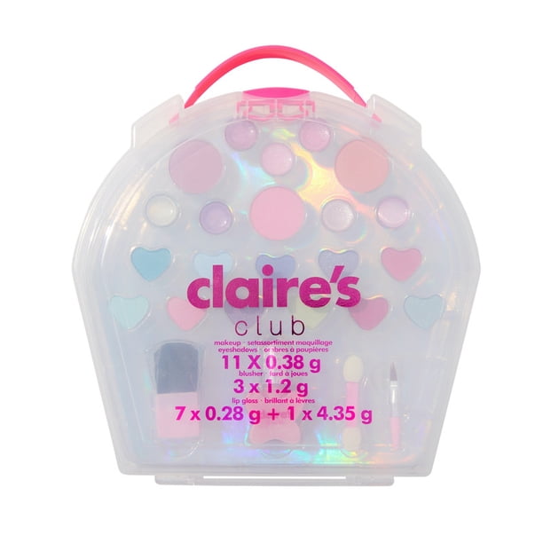 Claire's Cosmetics Case Cupcake shaped, 11 eyeshadows, 3 blushes, and 7 ...