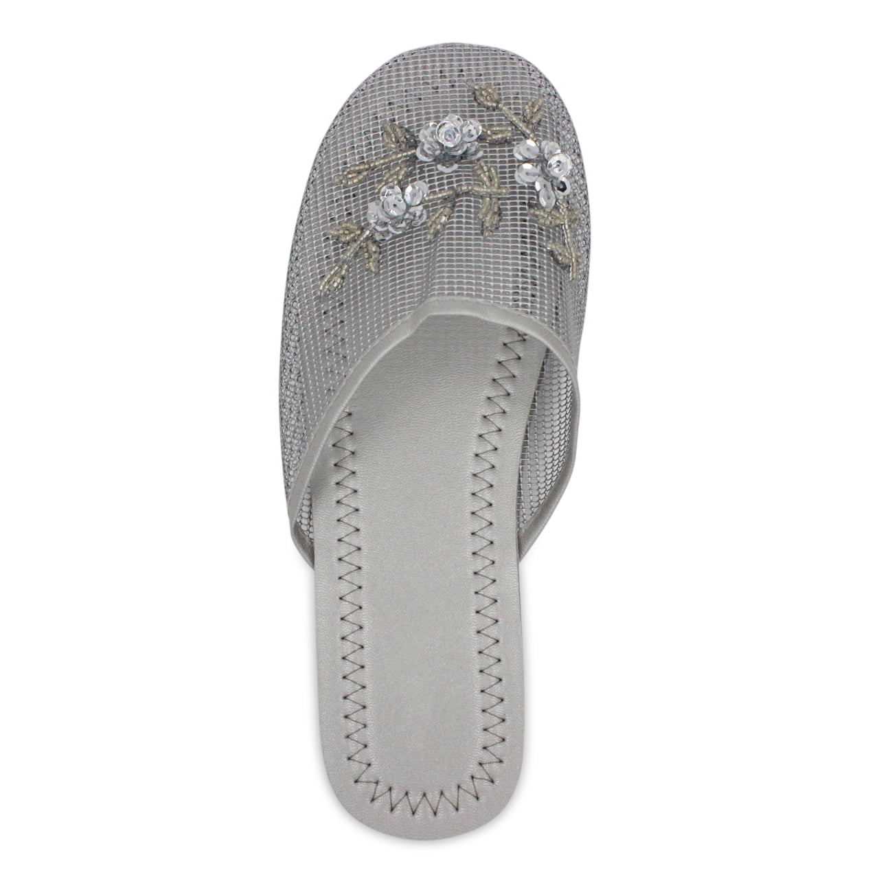 LAVRA Women's Mesh Sequin Slide Beaded Chinese Slippers LAVRA Women's Mesh Sequin Slide Beaded Chinese Slippers