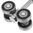 UPGRATOR Silver Steel Strut Channel Trolley for Doors with Dual Bearing ...