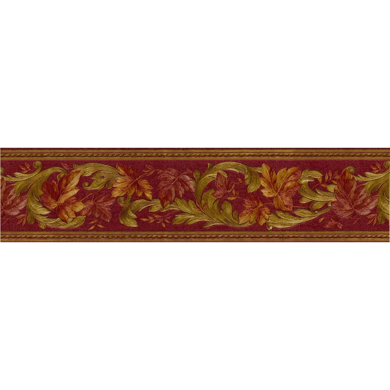 Green Leaf Wallpaper Border