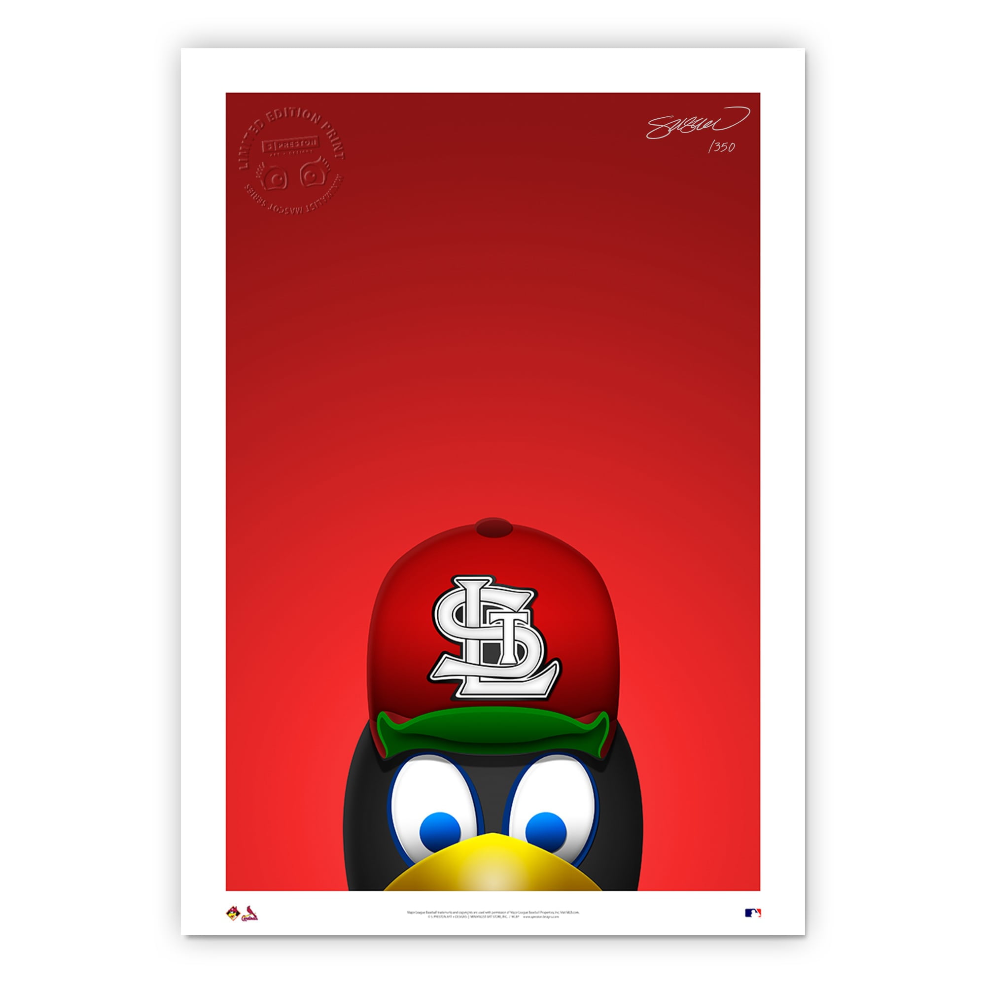 St. Louis Cardinals 14" x 20" Minimalist Fredbird Mascot Wall Art ...