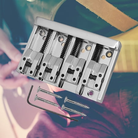 Peggybuy 4 String Bass Fixed Bridge Vintage Electric Bass Bridge ...