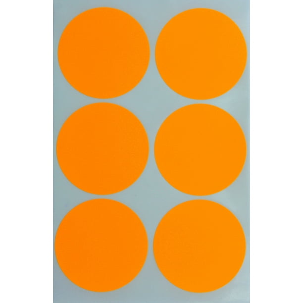 Royal Green, Neon Orange Round 2" inch Easy Peel Stickers, 50mm Labels ...
