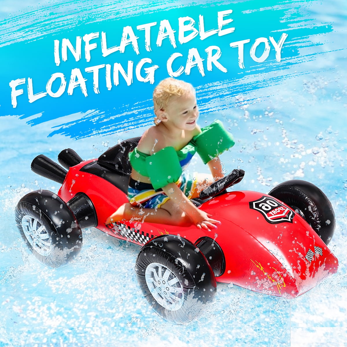 Inflatable Car Children Kids Swimming Pool Float Seat Boat Beach Water ...