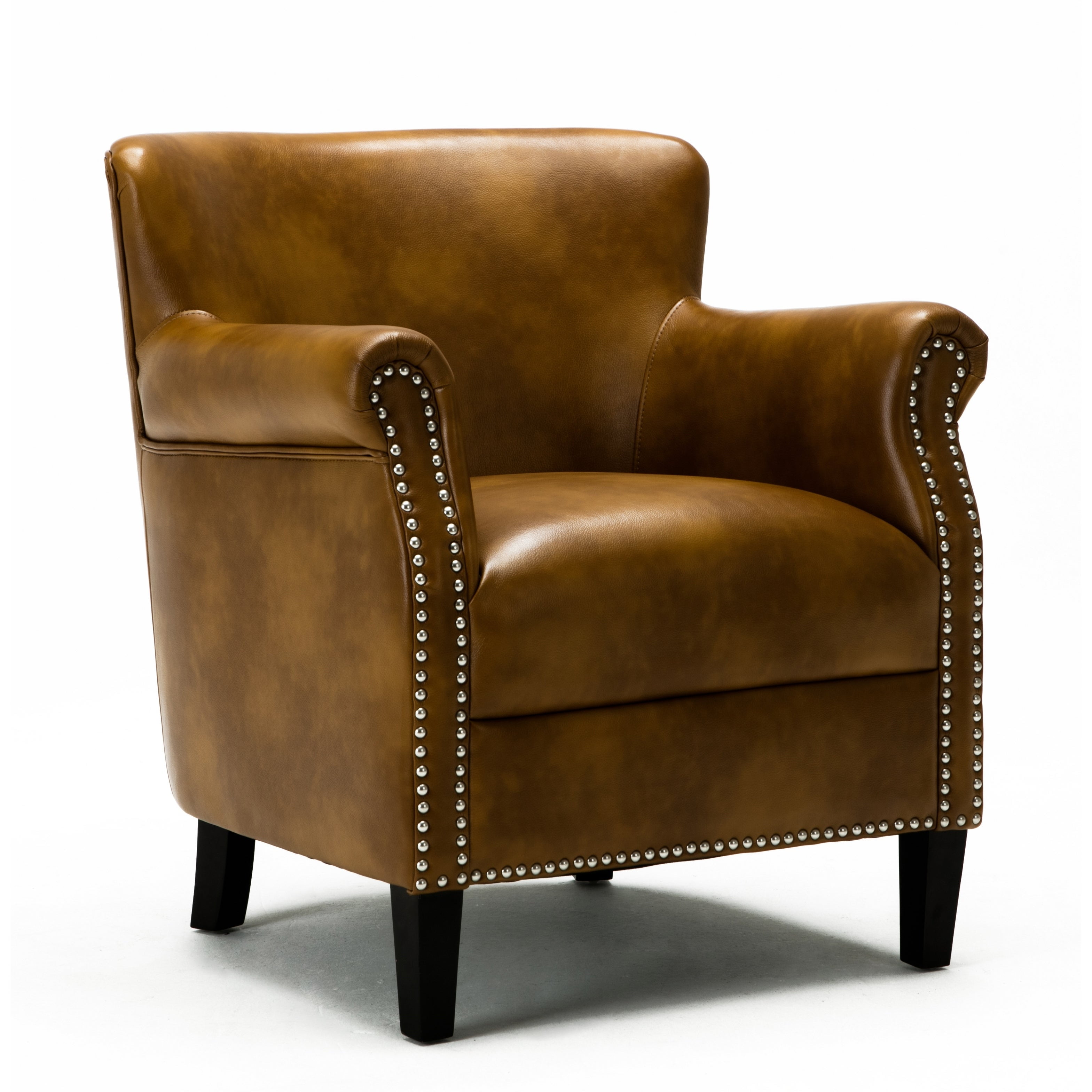 Greyson Living Hendrick Faux Leather Club Chair by Camel - Walmart.com