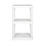 Plano 20"W x 12"D x 32"H 3-Shelf HD Plastic Shelving Unit, White, 150 ...
