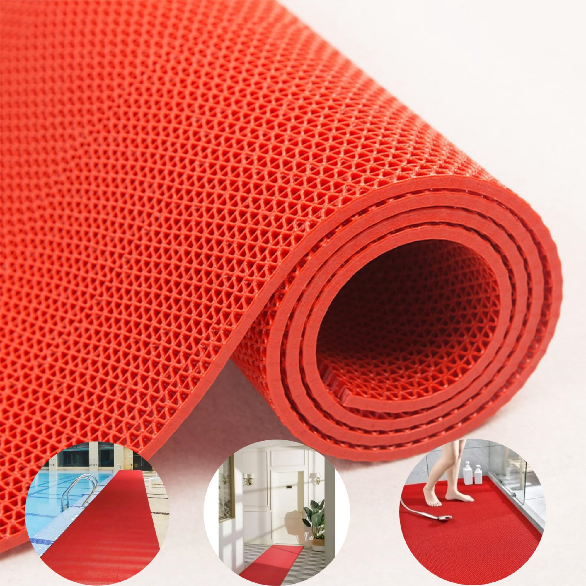 IAJXWI Non-Slip Drainage Mat, 3 x 10 FT Heavy Duty Drainage Rubber Mat ...
