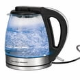 Hamilton Beach Glass Electric Kettle, Tea & Water Kettle with LED Light ...