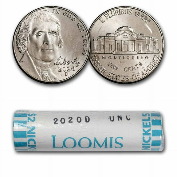 2021-D Jefferson Nickel 40-Coin Roll BU - Walmart.com