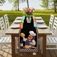 Black Kitchen Chef Burlap Cotton Table Runner 14x72 Inches Long ...