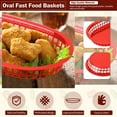60 Pcs fast food basket for Serving 10.5" x 7" plastic Oval Retro ...