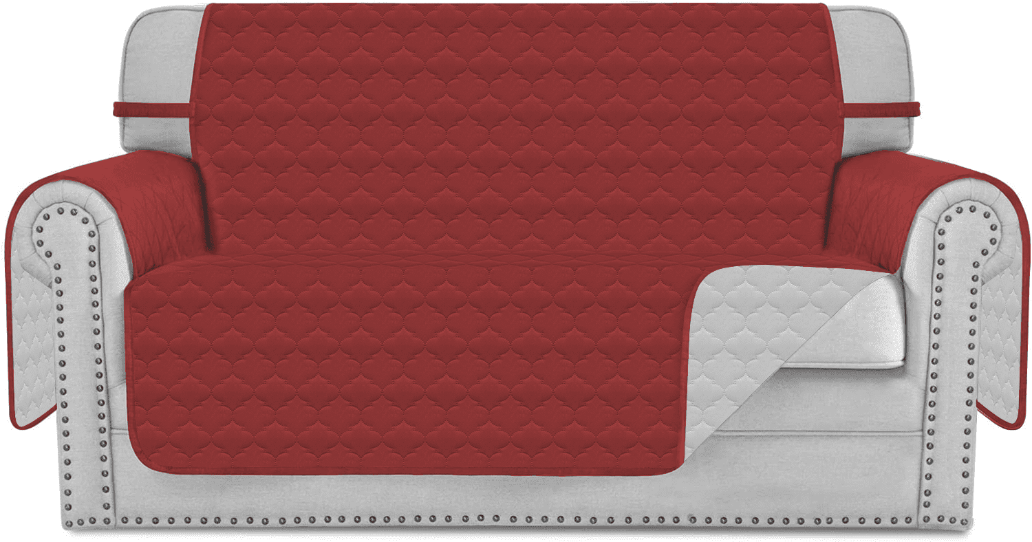 Couch Cover For Loveseat, Reversible Quilted Washable Slipcover Durable ...